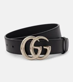 Gucci Gg Marmont Leather Belt - Black