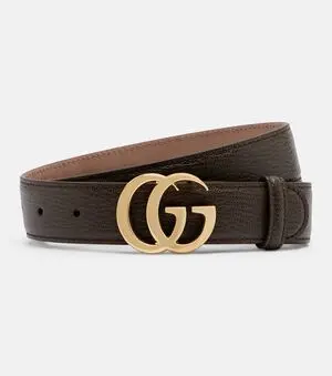 Gucci Gg Marmont Leather Belt - Brown