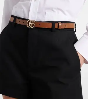 Gucci Gg Marmont Leather Belt - Brown