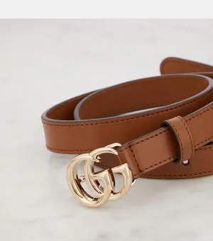 Gucci Gg Marmont Leather Belt - Brown