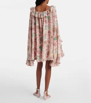 Chloé Ruffled Silk Crêpe De Chine Minidress