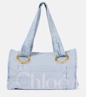 Chloé Logo Cotton Tote Bag