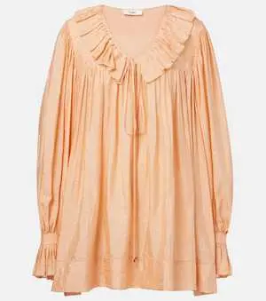 Chloé Ruffled Jacquard Minidress