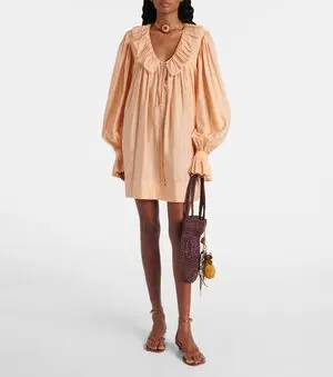 Chloé Ruffled Jacquard Minidress