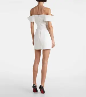 David Koma Off-shoulder Wool Minidress