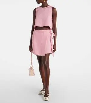 Asceno Positano Linen Miniskirt