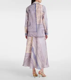 Zimmermann Lucky Printed Cotton Shirt - Purple