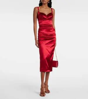 GIANVITO ROSSI 85 Satin Sandals - Orange