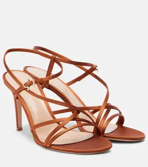GIANVITO ROSSI 85 Satin Sandals - Orange