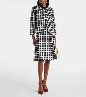 Valentino Garavani Checked Wool And Cotton-blend Jacket