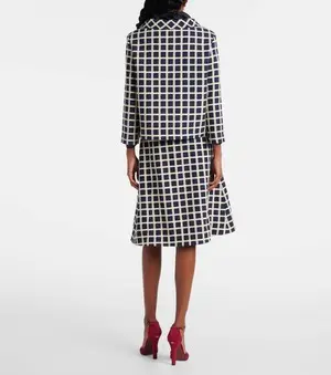 Valentino Garavani Checked Wool And Cotton-blend Jacket