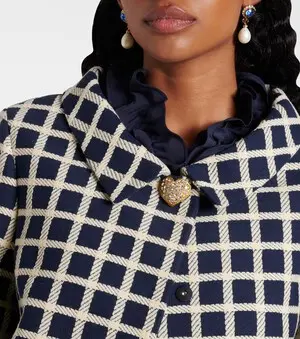 Valentino Garavani Checked Wool And Cotton-blend Jacket