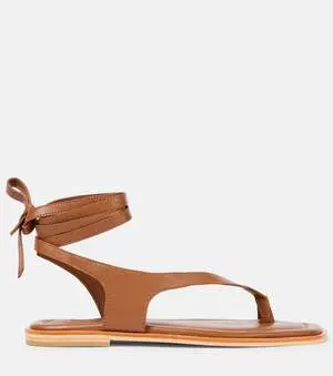 A.emery Heidi Leather Lace-up Sandals - Brown