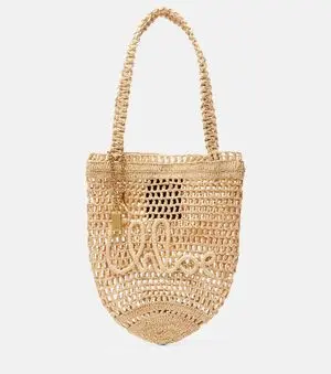 Chloé Small Raffia Tote Bag - Beige