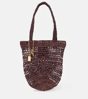 Chloé Raffia Banana Tote Bag - Brown