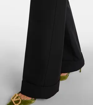 Valentino Garavani Wool And Silk Wide-leg Pants