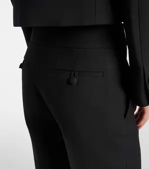Valentino Garavani Wool And Silk Wide-leg Pants