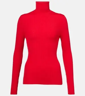 Wolford Ribbed-knit Turtleneck - Red