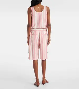 Chloé Striped Cotton Bermuda Shorts