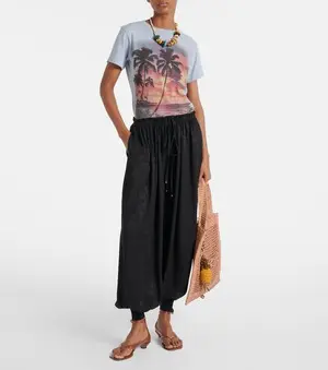 Chloé Silk Jacquard Wide-leg Pants