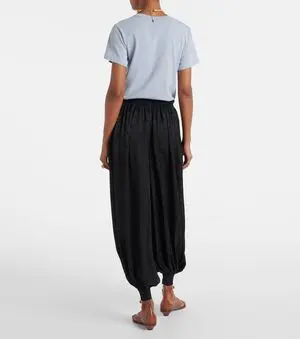 Chloé Silk Jacquard Wide-leg Pants