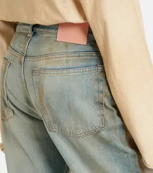 Acne Studios Distressed Wide-leg Mid-rise Jeans