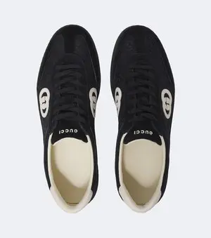 Gucci G75 Suede And Canvas Sneakers