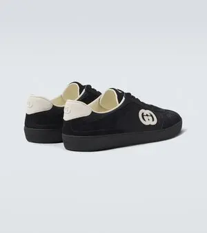 Gucci G75 Suede And Canvas Sneakers