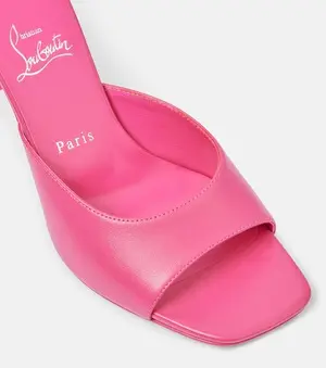 CHRISTIAN LOUBOUTIN Condora 85 Leather Mules - Pink