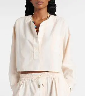 Chloé Striped Cotton Crop Top