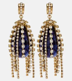 Chloé Crystal-embellished Drop Earrings - Gold