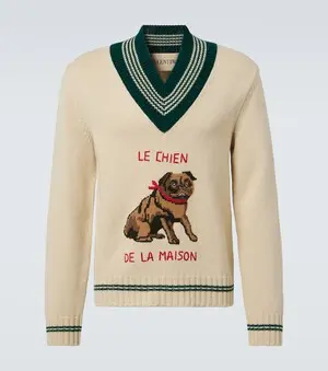 Valentino Garavani Wool Jacquard Sweater - Neutrals