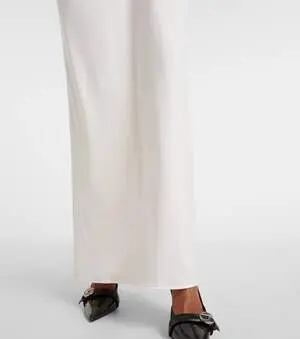 Coperni Draped Embellished Jersey Maxi Dress