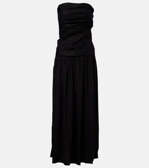 Faithfull The Brand Hedy Strapless Maxi Dress - Black