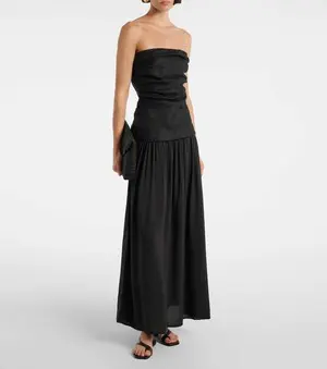 Faithfull The Brand Hedy Strapless Maxi Dress - Black