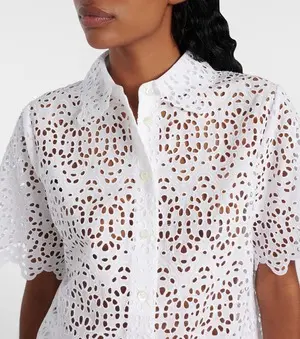 FRAME Deco Eyelet Cotton Shirt