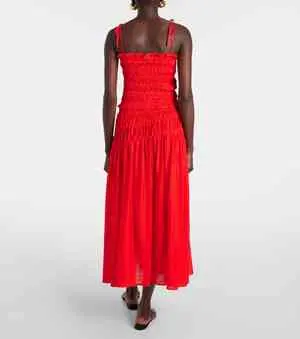 Tory Burch Smocked Tank Top - Red