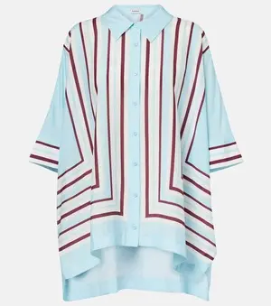 Simkhai Bowman Printed Oversized Shirt - Blue