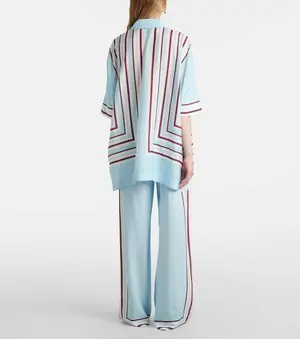 Simkhai Bowman Printed Oversized Shirt - Blue