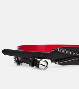 CHRISTIAN LOUBOUTIN Cabata Studded Leather Belt