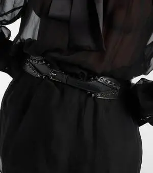 CHRISTIAN LOUBOUTIN Cabata Studded Leather Belt