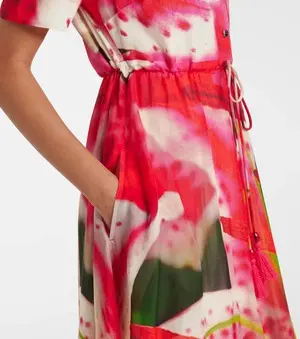 Tory Burch Printed Silk And Cotton Shirt Dress