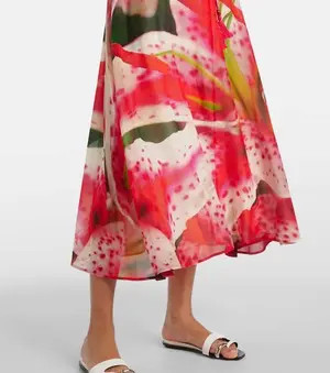 Tory Burch Printed Silk And Cotton Shirt Dress
