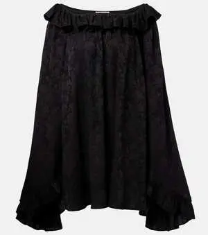 Chloé Ruffled Jacquard Silk Minidress