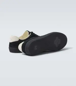 Gucci G75 Suede And Canvas Sneakers - Black