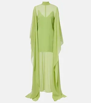 TALLER MARMO Lanzarote Semi-sheer Silk Kaftan