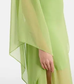 TALLER MARMO Lanzarote Semi-sheer Silk Kaftan