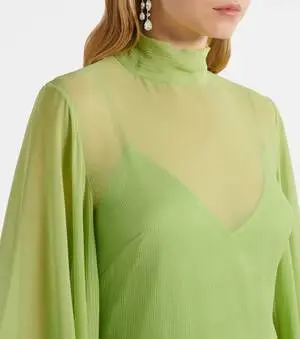 TALLER MARMO Lanzarote Semi-sheer Silk Kaftan