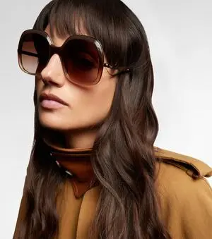 Chloé Leia Square Sunglasses - Brown