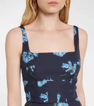 EMILIA WICKSTEAD Floral Cotton Midi Dress